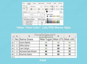 Tutorial Membuat Rumus Warna pada Excel Termudah - Aquatoyou.com
